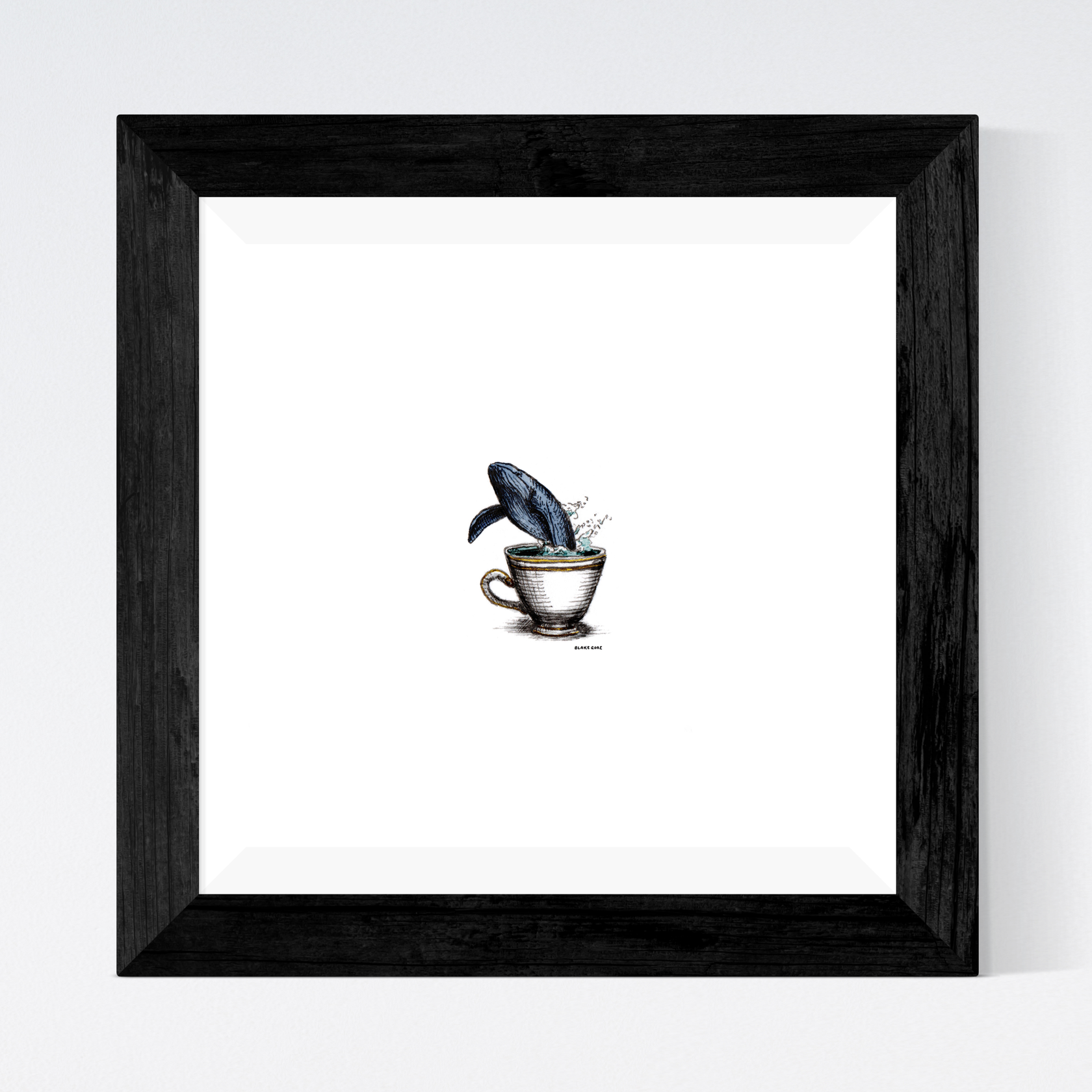 Teacup Whale, Miniature Artwork by Blake Gore – Blake Gore Miniature Art